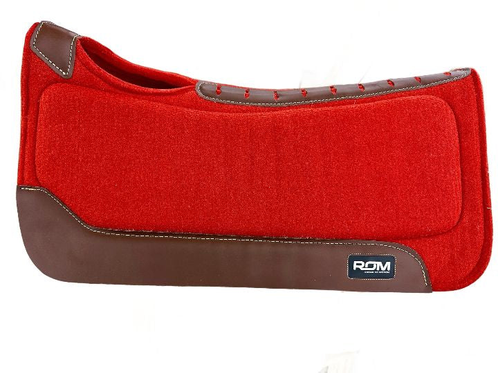 Red / Brown Leathers ROM Pad - CA – SK Equine Products